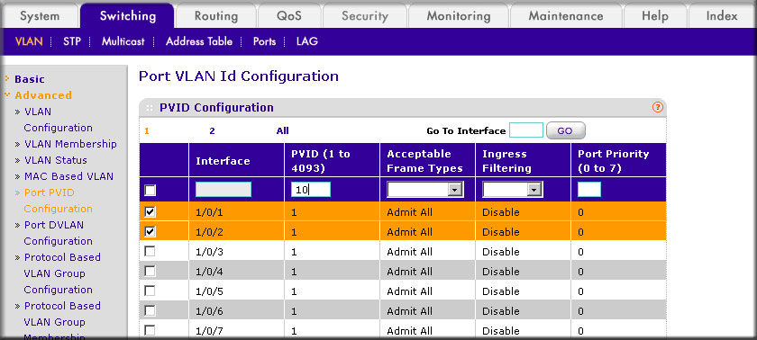 How Do I Create Two Vlans Using The Web Interface On My Managed Switch To Support Vlan Routing